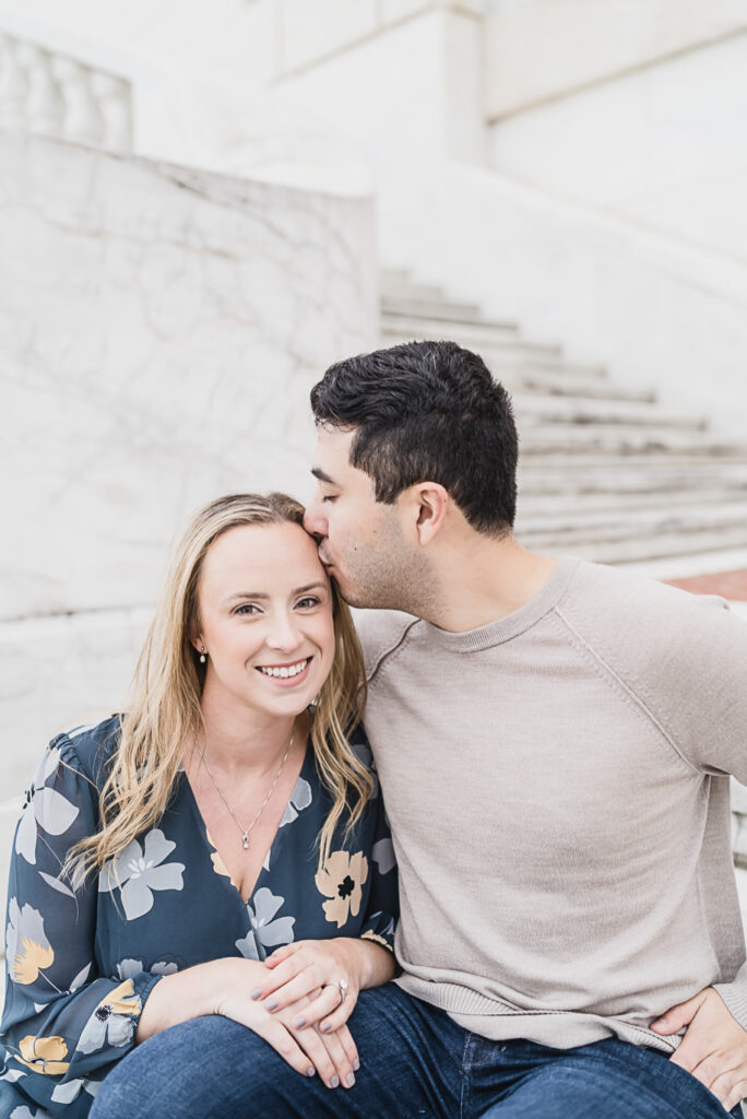a fall engagement session in detroit at the library and dia by kari dawson